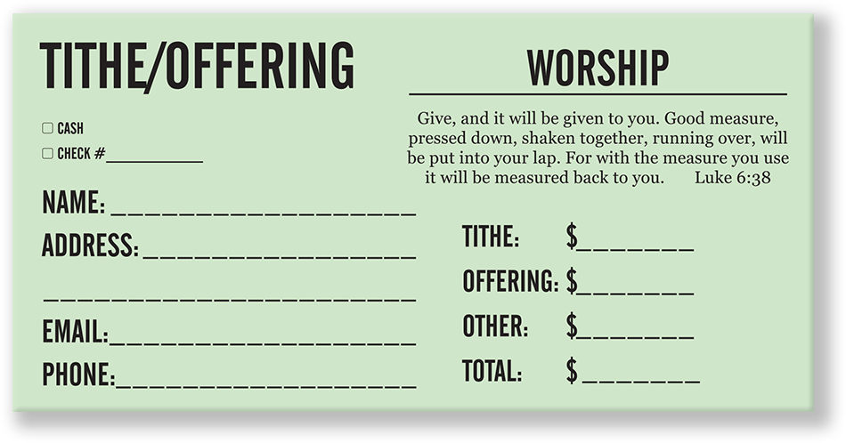 Offering Envelopes for Church | Fast Shipping | Low Pricing